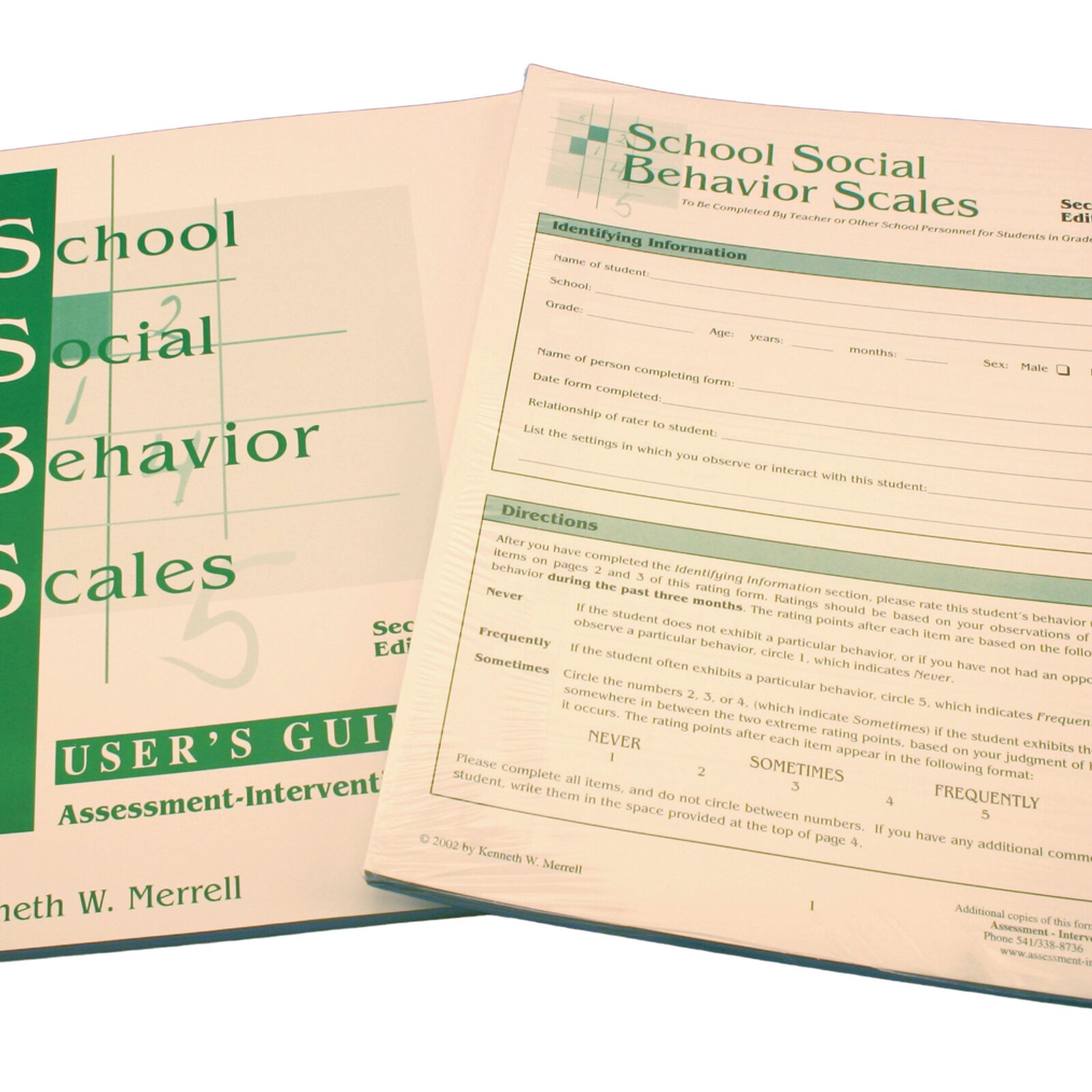 School Social Behavior Scales- Second Ed, Kit (SSBS-2)